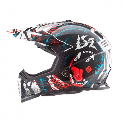 CASCO 437 FAST BEAST NEGRO BLANCO // CORRIENTES MOTOS